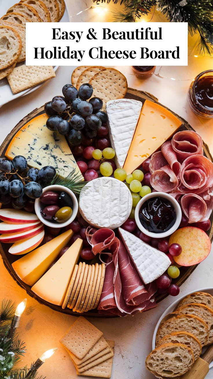 Holiday Cheese Board Appetizer Recipe - snapfoodie.com
