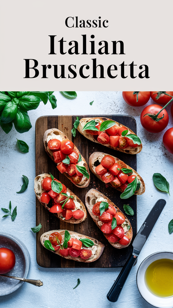 Classic Bruschetta Appetizer Recipe - snapfoodie.com