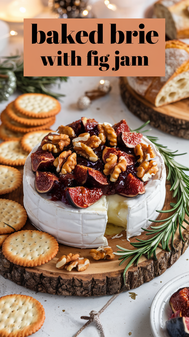 Baked Brie with Fig Jam Appetizer Recipe - snapfoodie.com