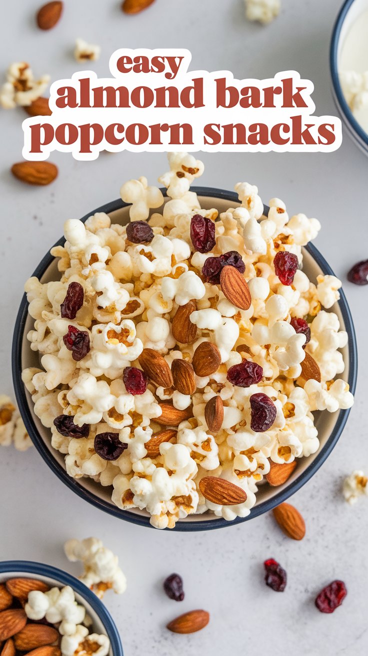 Almond Bark Popcorn Snacks Recipe - snapfoodie.com