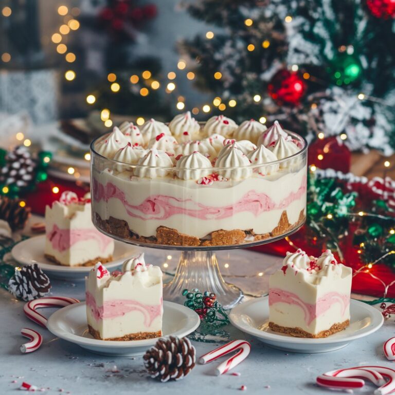 Candy Cane Swirl Dessert Recipe - snapfoodie.com