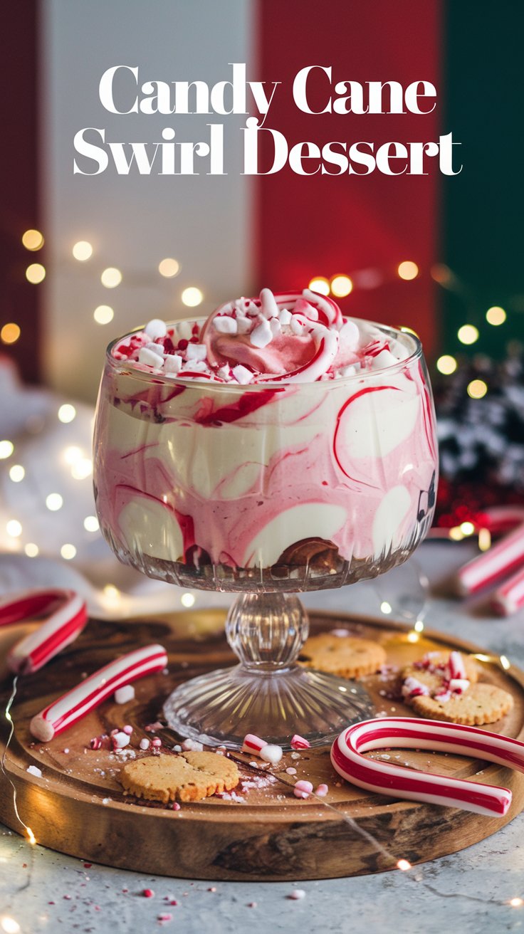 Candy Cane Swirl Dessert Recipe - snapfoodie.com