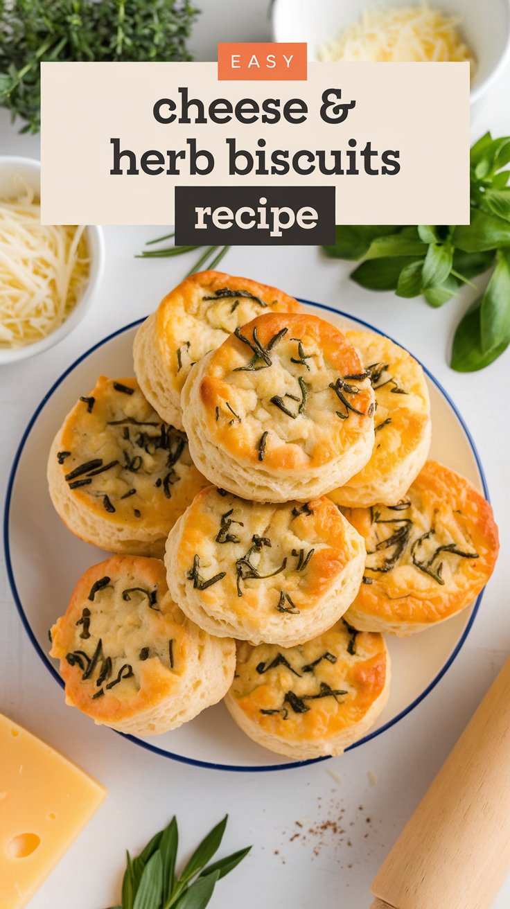 Cheese and Herb Biscuits Snacks Recipe - snapfoodie.com
