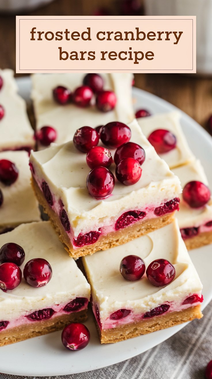 Frosted Cranberry Bars Snacks Recipe - snapfoodie.com