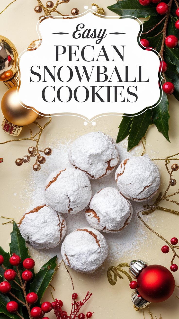 Pecan Snowball Cookies Snacks Recipe - snapfoodie.com