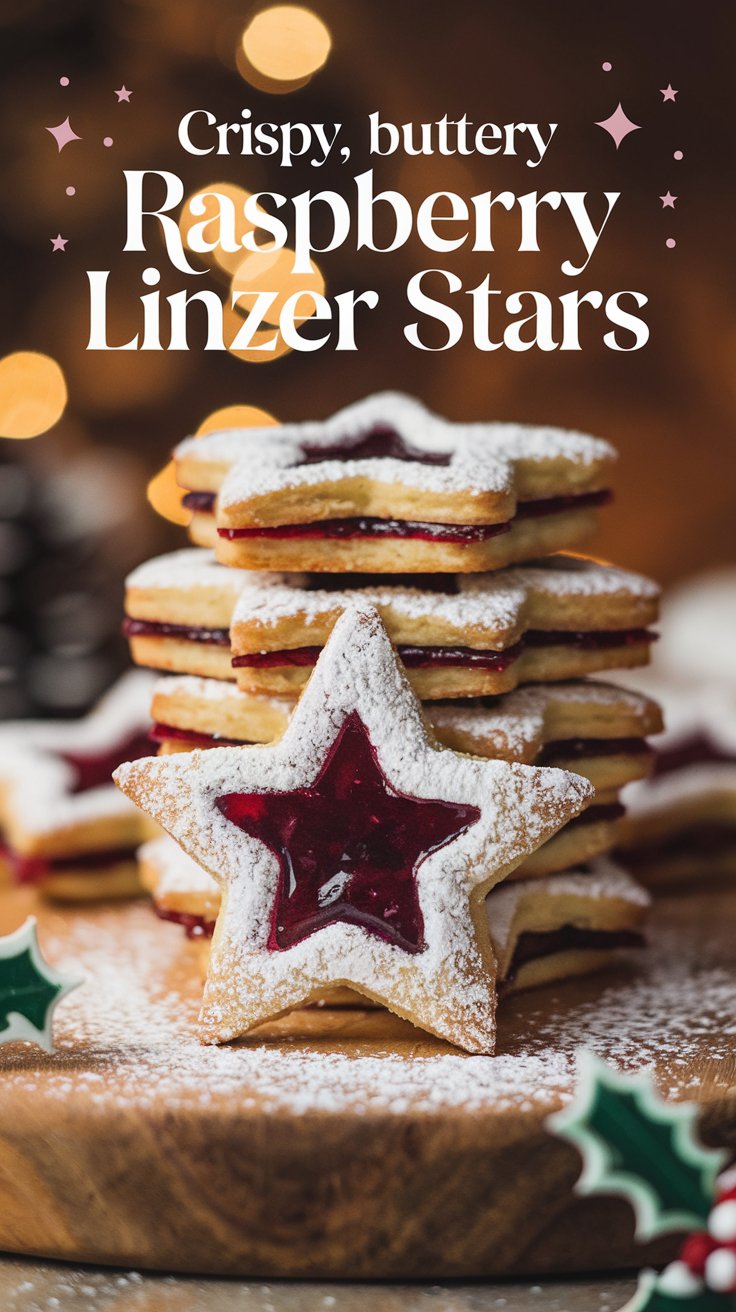 Raspberry Linzer Stars Recipe - snapfoodie.com
