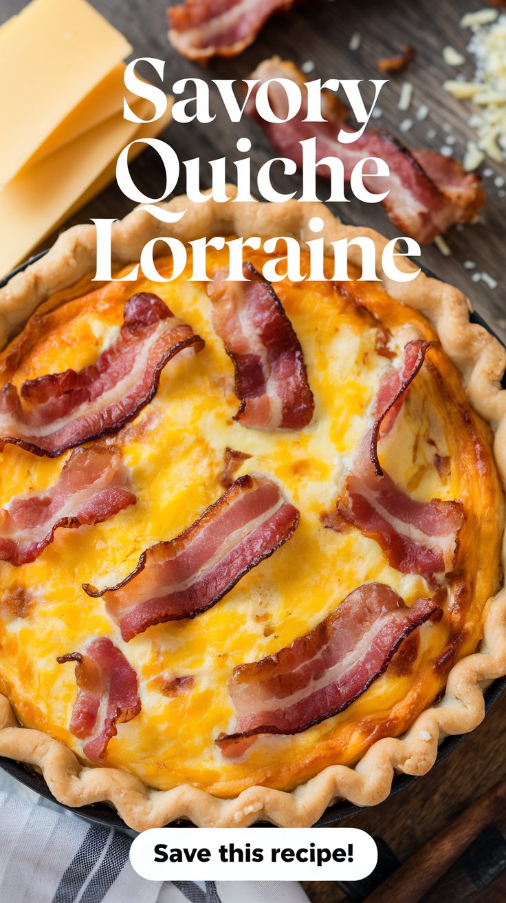 Savory Quiche Lorraine Dessert Recipe - snapfoodie.com