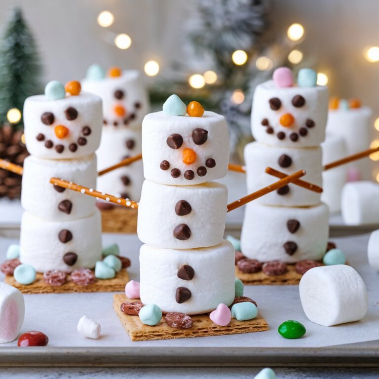 Snowman Marshmallows Snacks Recipe - snapfoodie.com