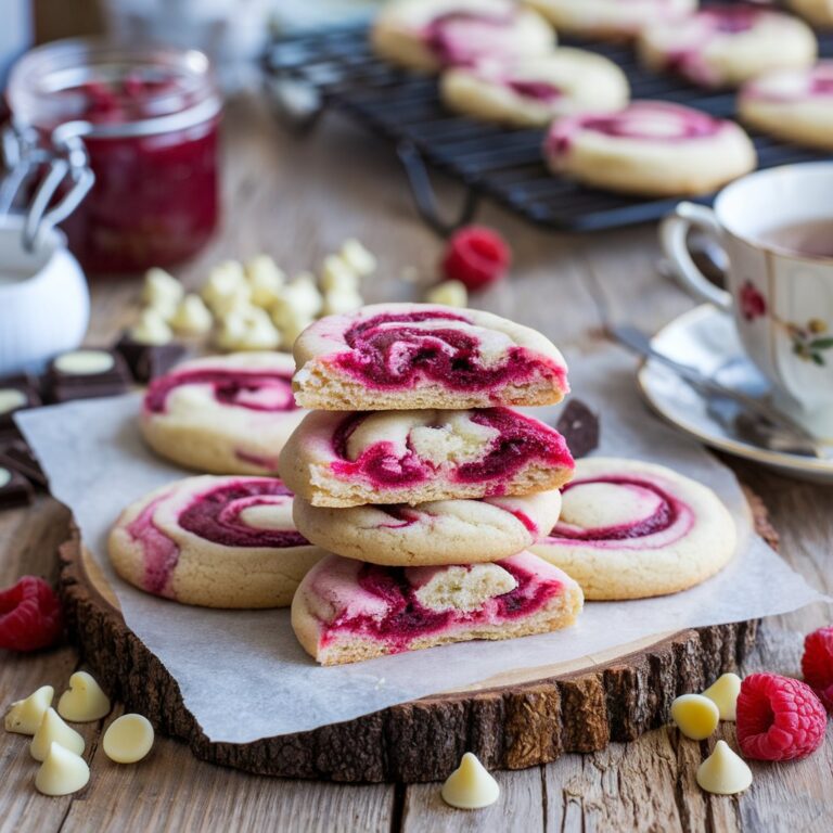 White Chocolate Raspberry Swirls Cookies Recipe - snapfoodie.com