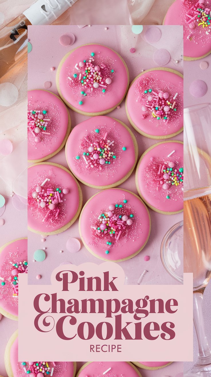 Pink Champagne Cookies Recipe - snapfoodie.com