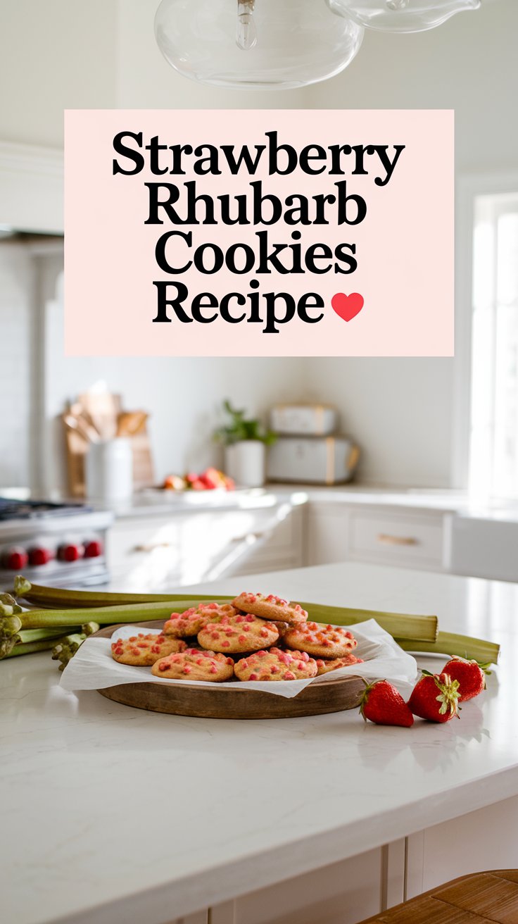 Strawberry Rhubarb Cookies Recipe - snapfoodie.com