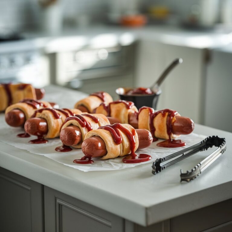 Bloody Finger Hot Dogs Appetizer Recipe - snapfoodie.com