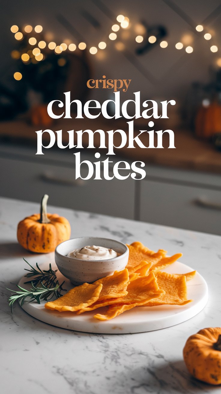 Cheddar Pumpkin Crisps Appetizer Recipe - snapfoodie.com