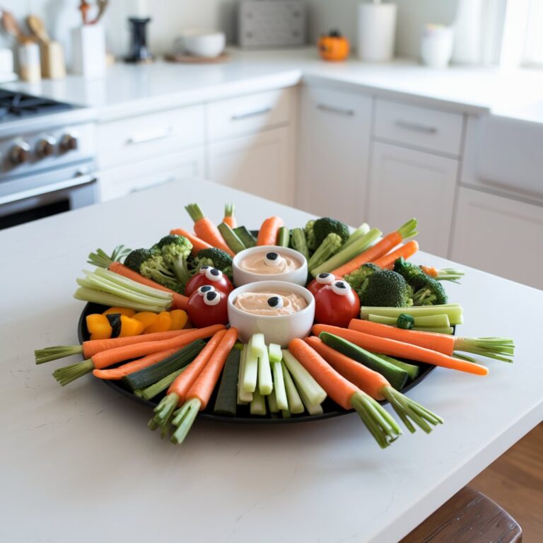 Haunted Veggie Tray Appetizer Recipe - snapfoodie.com