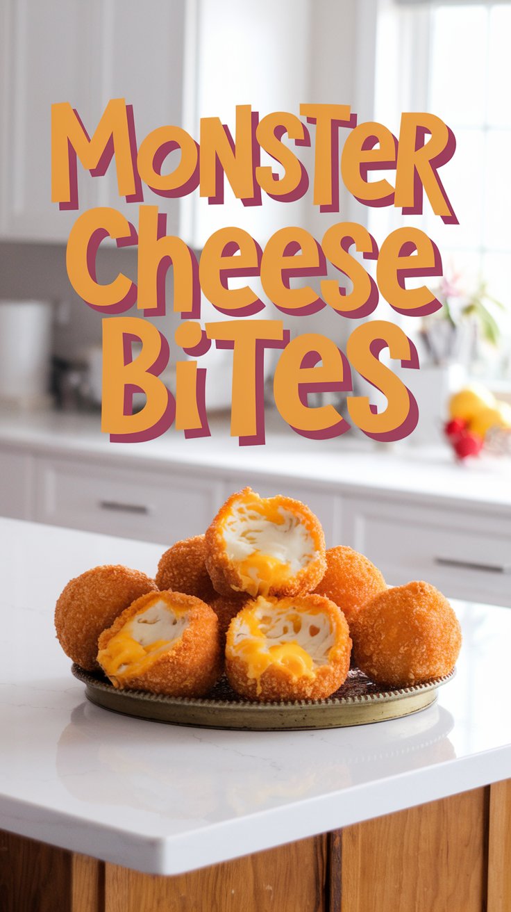 Monster Cheese Bites Appetizer Recipe - snapfoodie.com