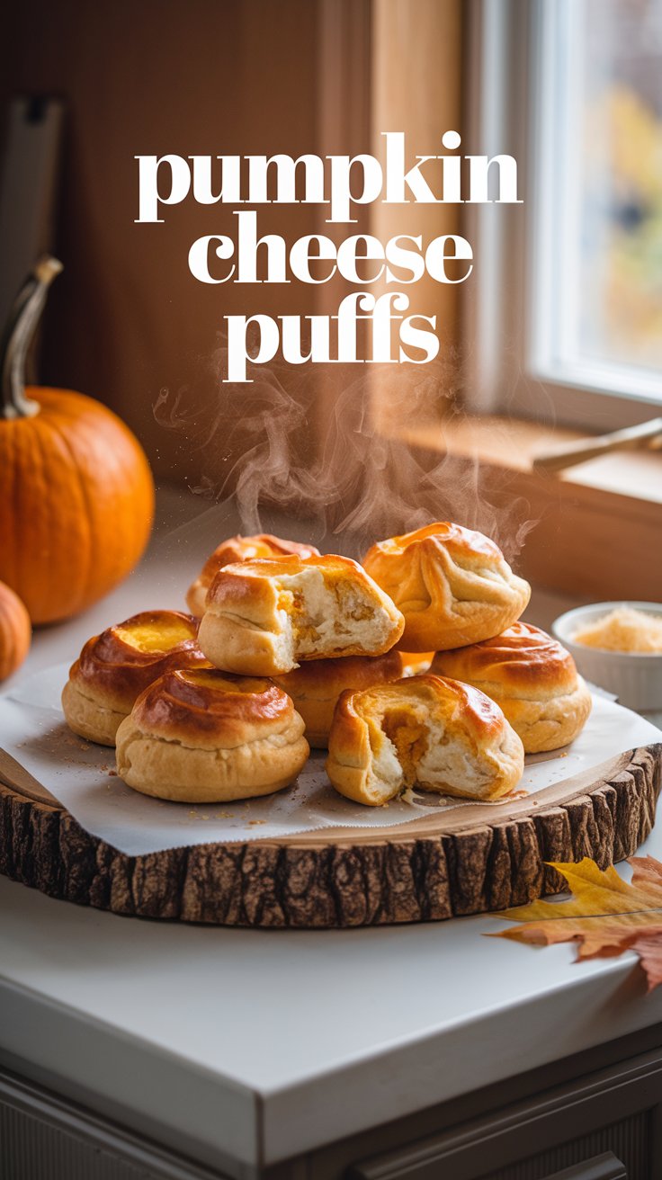 Pumpkin Cheese Puffs Appetizer Recipe - snapfoodie.com