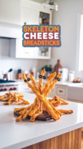 Skeleton Cheese Breadsticks Appetizer Recipe - snapfoodie.com