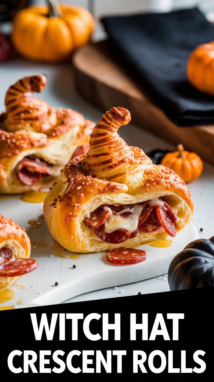 Witch Hat Crescent Rolls Appetizer Recipe - snapfoodie.com