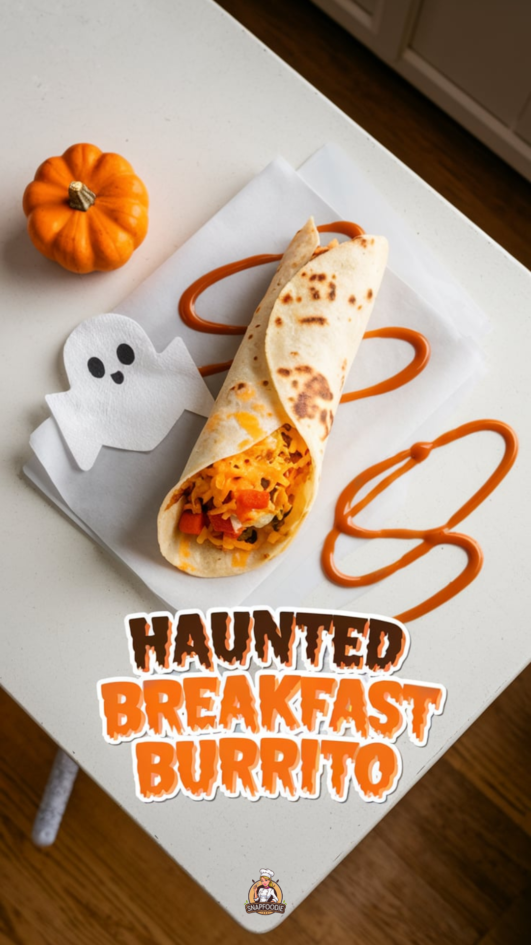 Haunted Breakfast Burrito Breakfast Recipe - snapfoodie.com