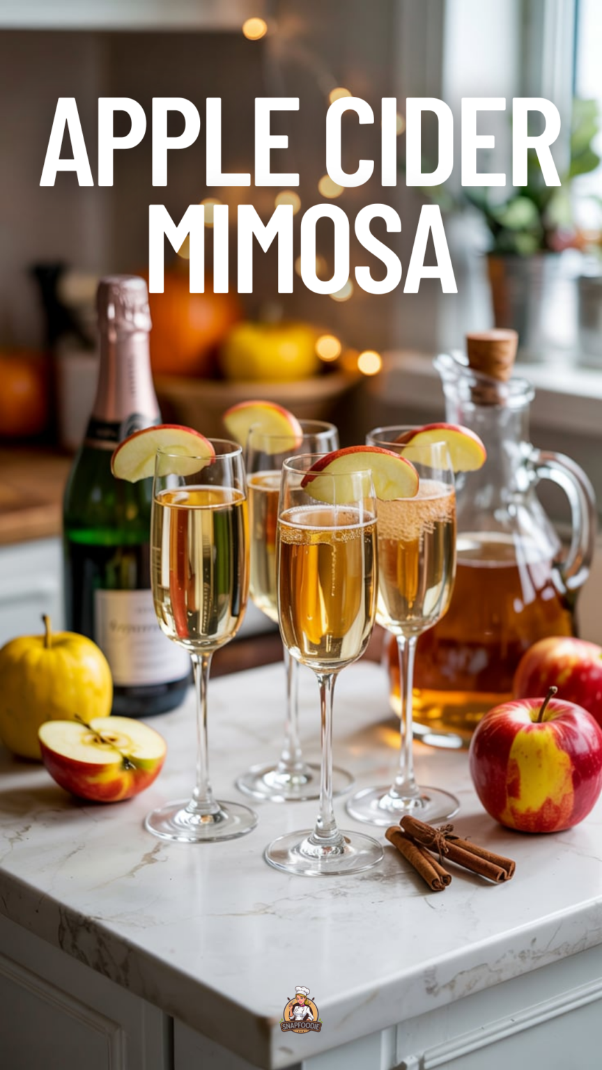 Apple Cider Mimosa Cocktail Recipe - snapfoodie.com