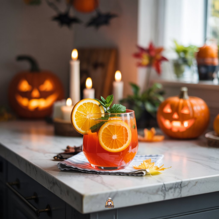 Jack-o'-Lantern Juice Cocktail Recipe - snapfoodie.com