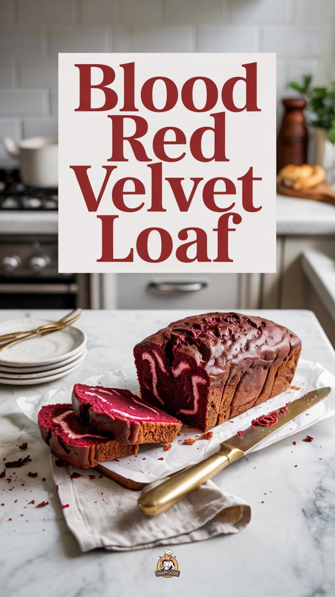 Blood Red Velvet Loaf Bread Recipe - snapfoodie.com