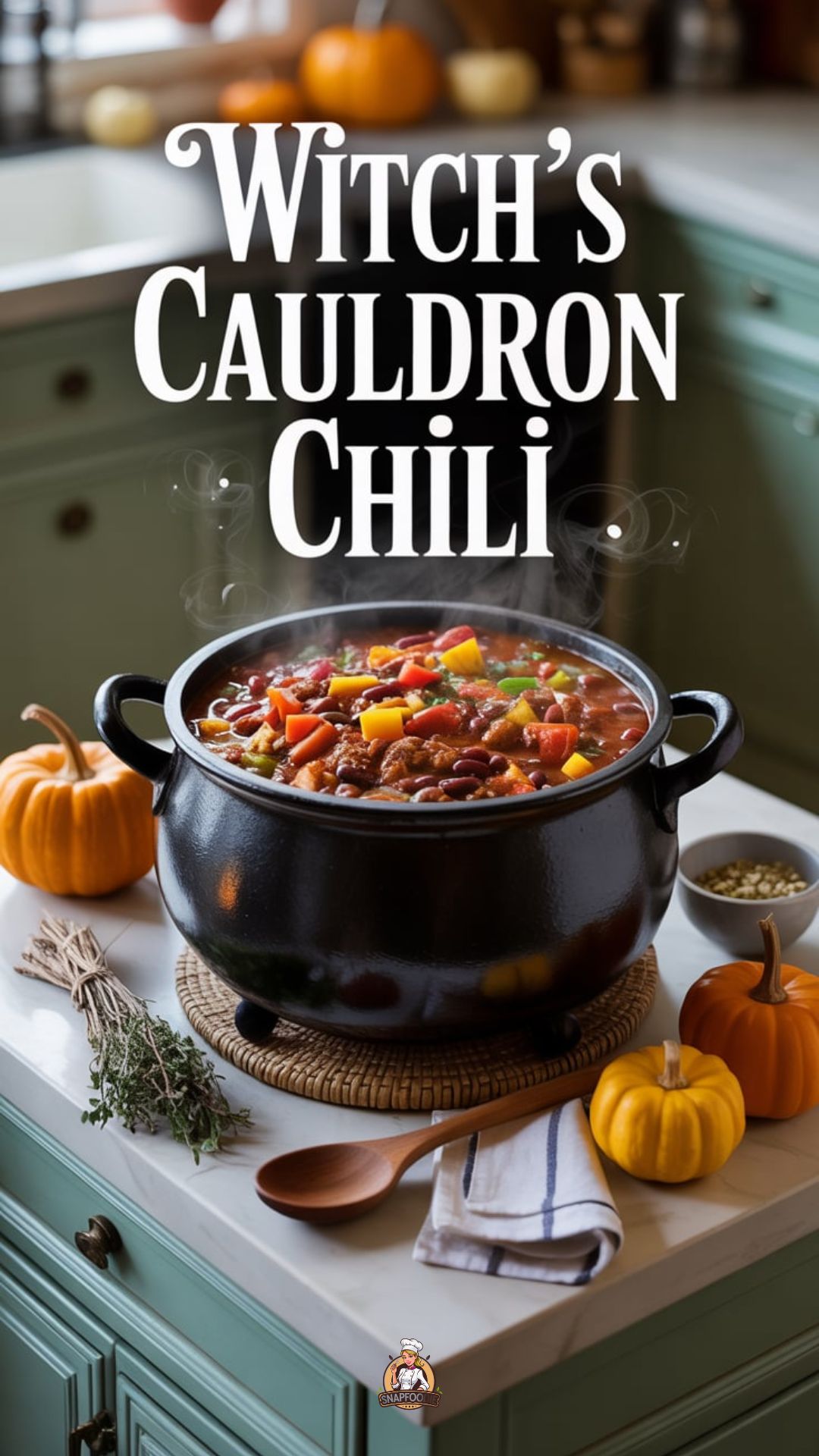 Witch’s Cauldron Chili Dinner Recipe - snapfoodie.com