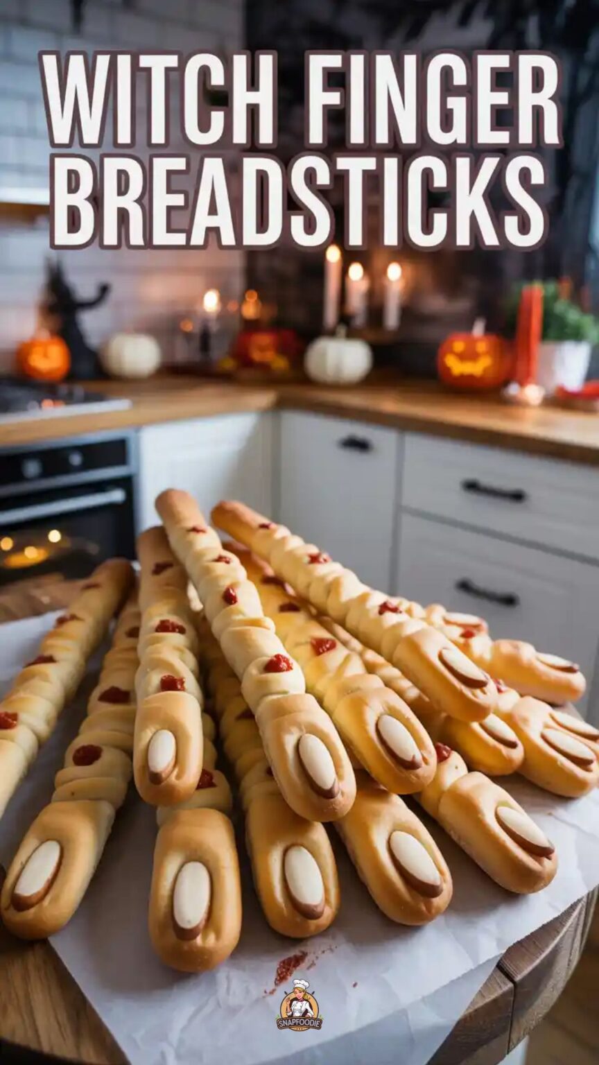 Witch Finger Breadsticks Dinner Recipe - snapfoodie.com